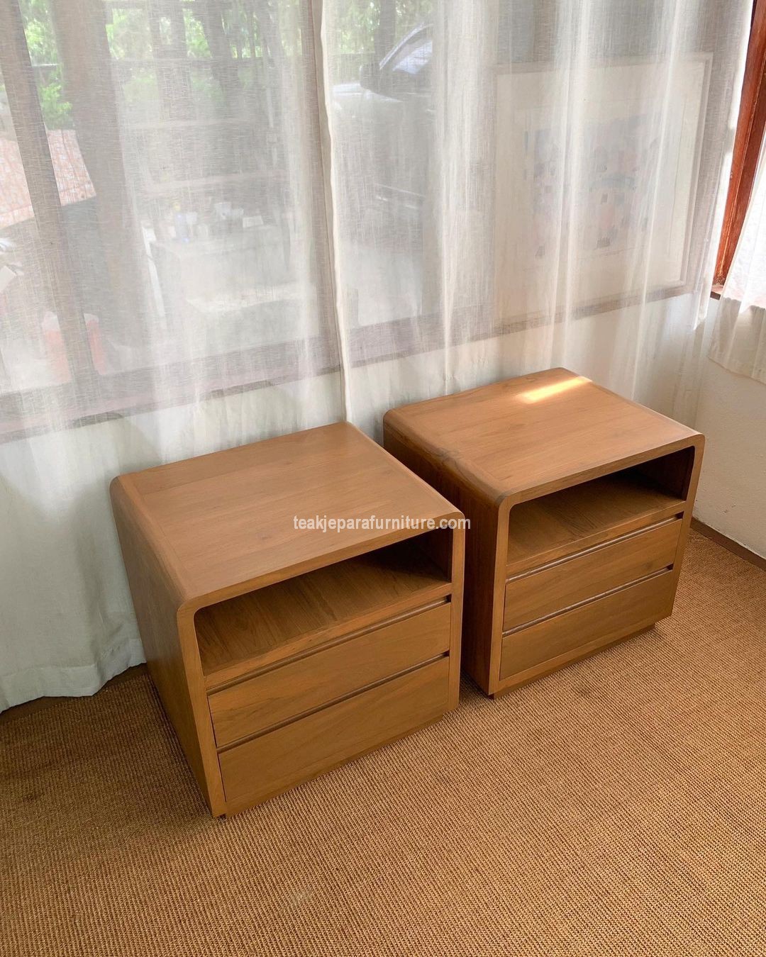 teak bedside table