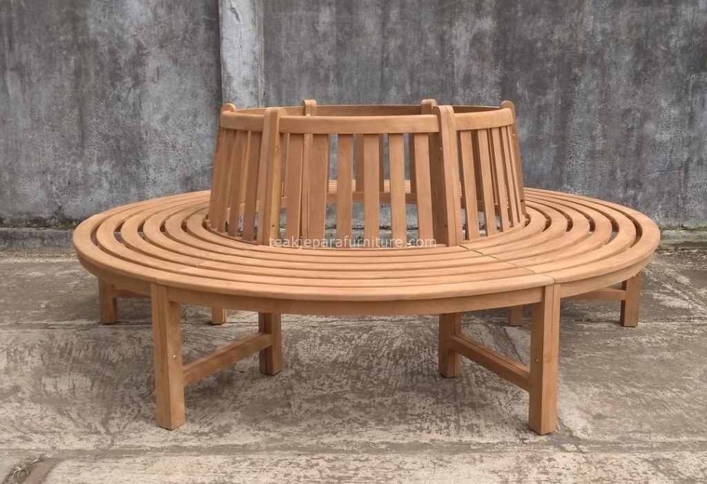 teak tree bench