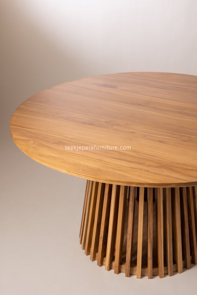 Round Teak Dining Table
