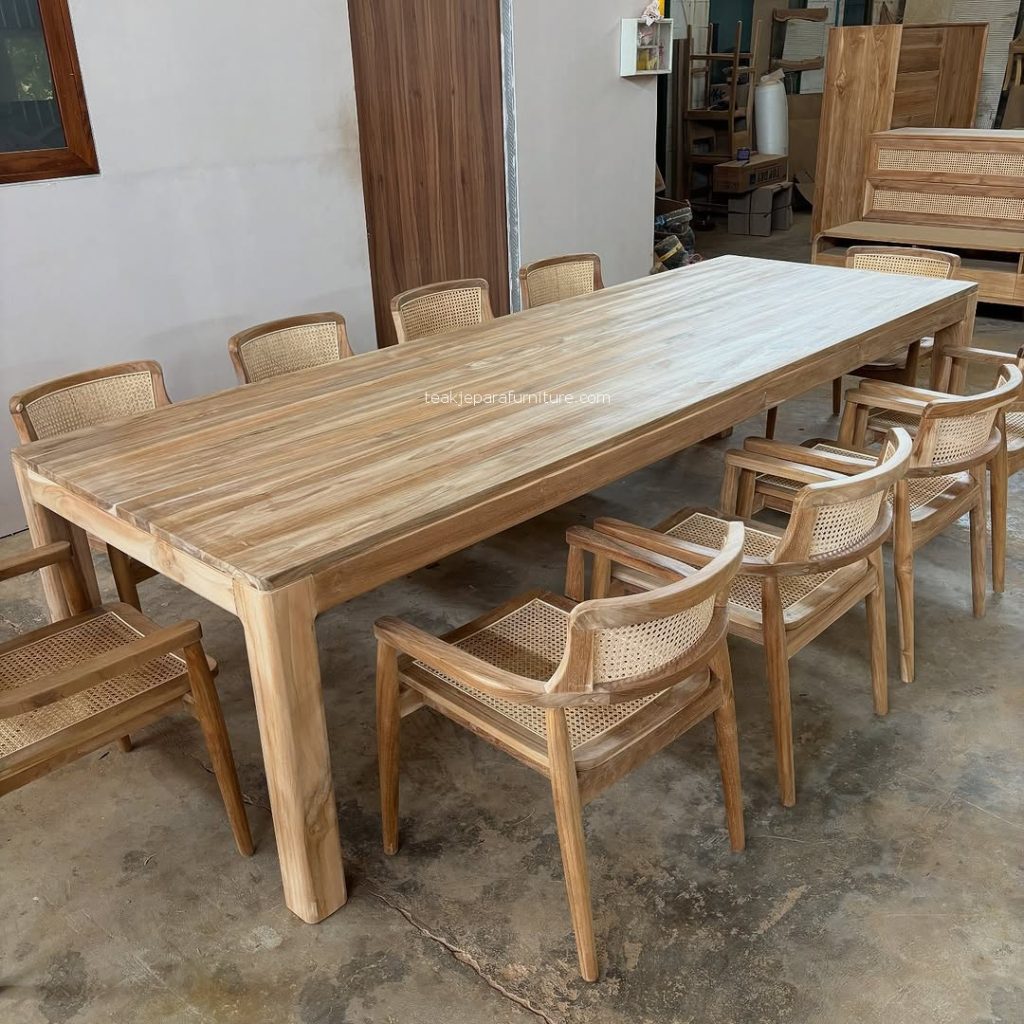 natural wood dining sets