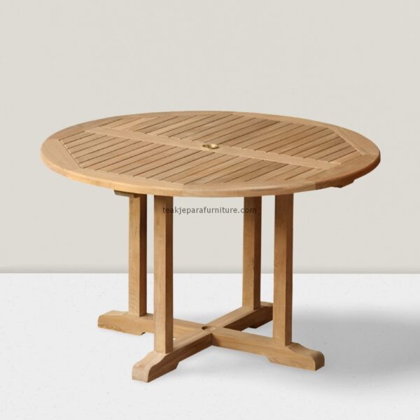 round teak outdoor dining table furniture