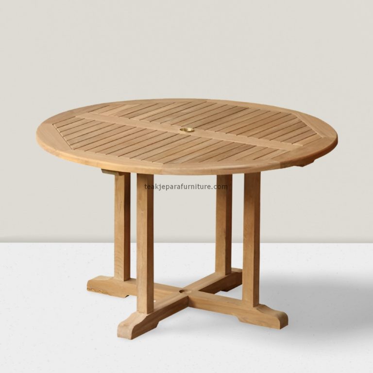 round teak outdoor dining table furniture