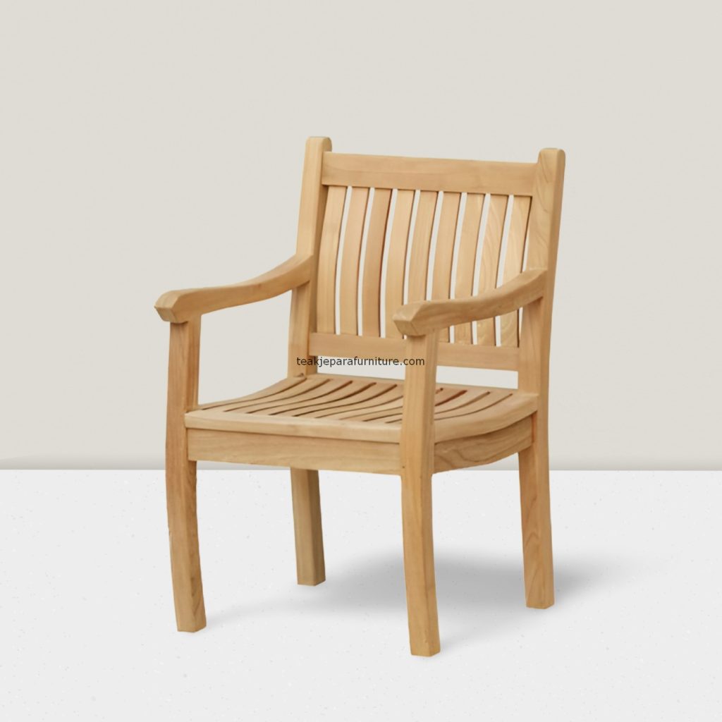 teak outdoor dining arm chair