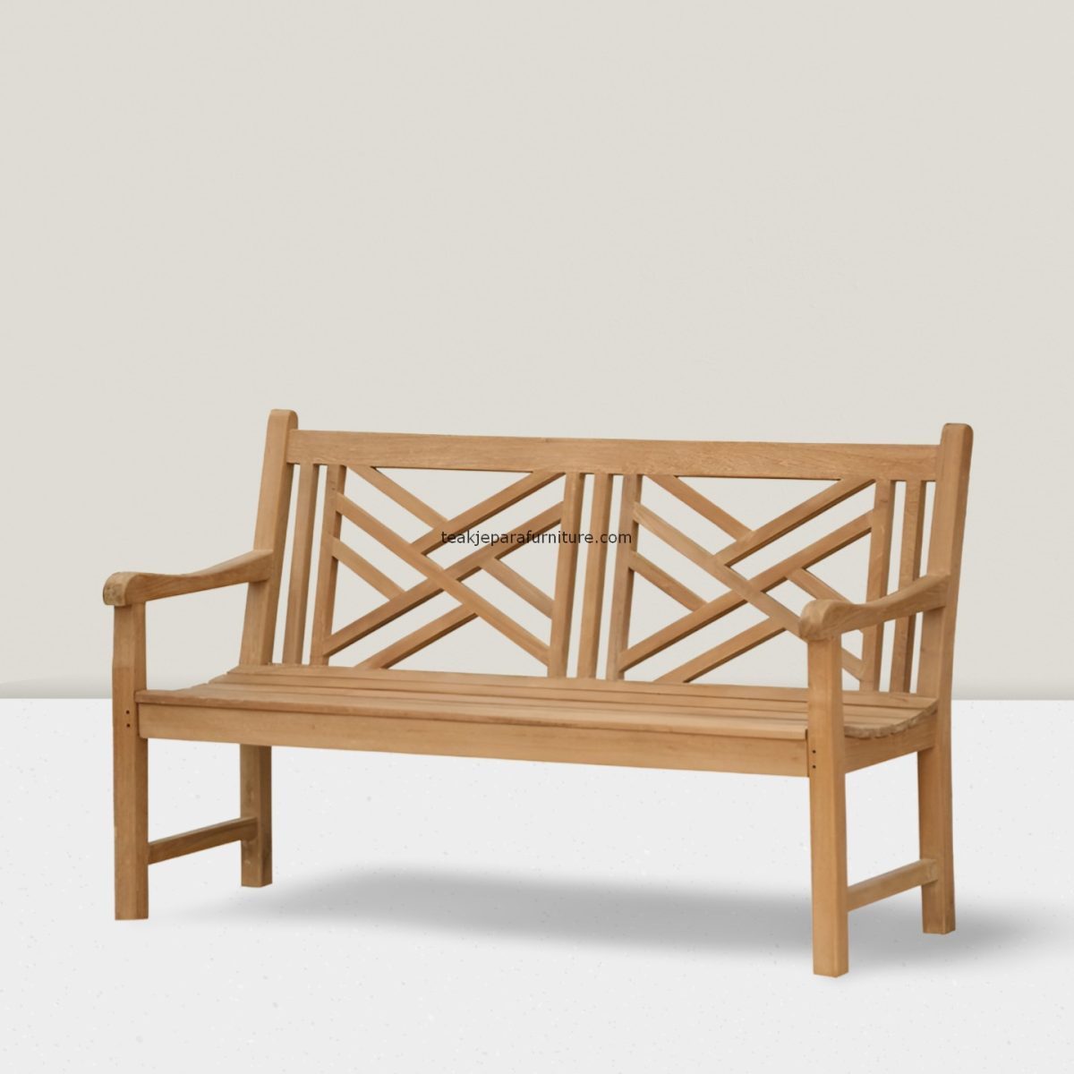 teak wooden bench
